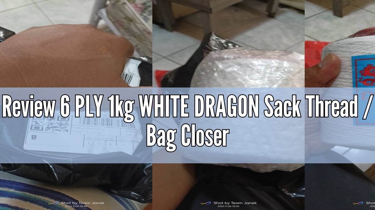 Review 6 PLY 1kg WHITE DRAGON Sack Thread / Bag Closer - YouTube