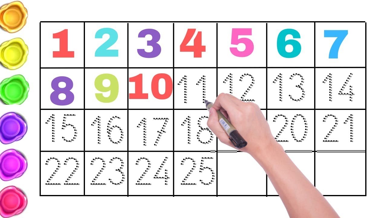 123 Numbers l Number names l 1 to 25 l Counting for kids l Learn to ...