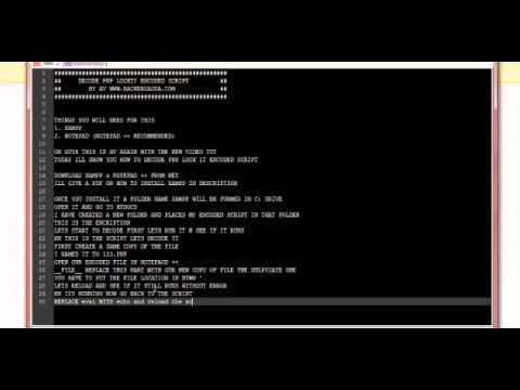 Video hướng dẫn Decode PHP Lockit Encoded Script - YouTube