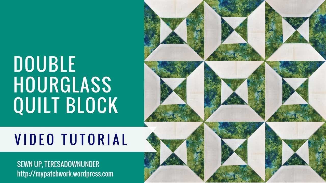 Video tutorial: Double hourglass quilt block - YouTube