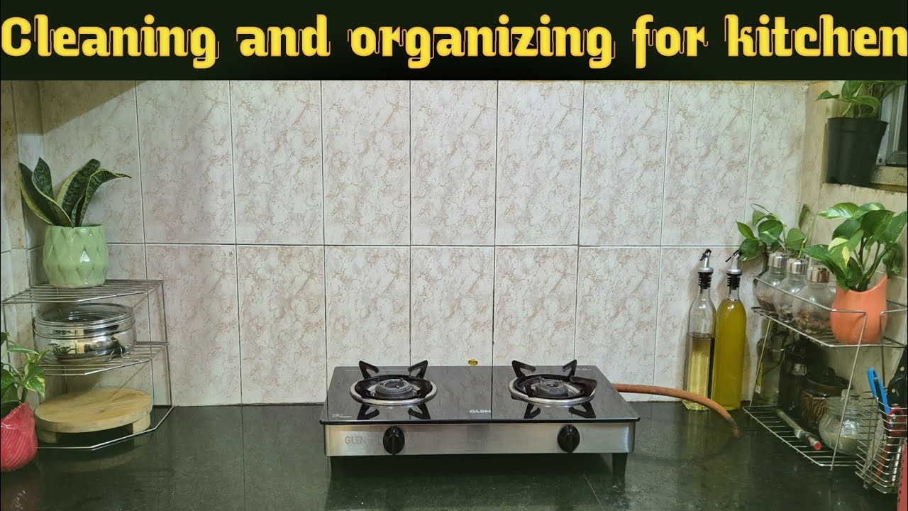 Vlog#5 Kitchen cleaning & counter top Organization||Kitchen Deep ...