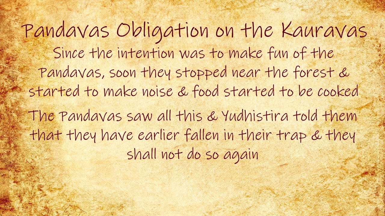 Story 45 : Pandavas obligation on the Kauravas - YouTube
