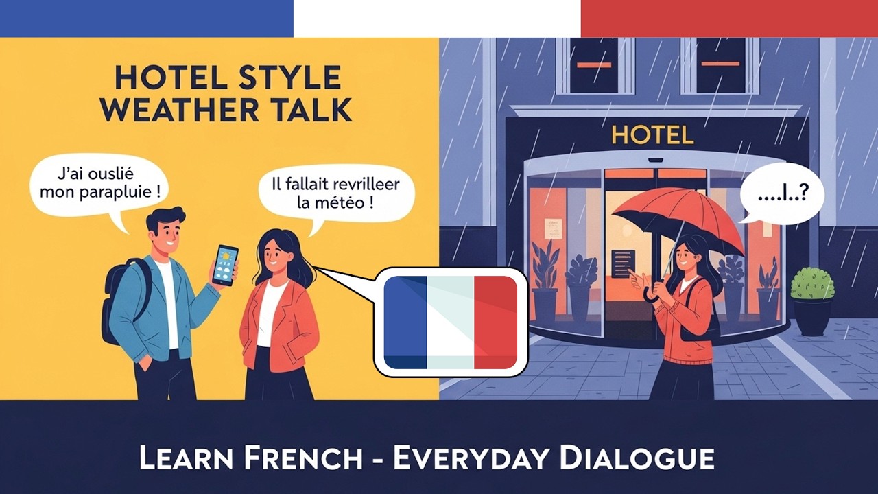 Easy French Dialogue: Checking the Weather ⛅ Essential French Phrase ...
