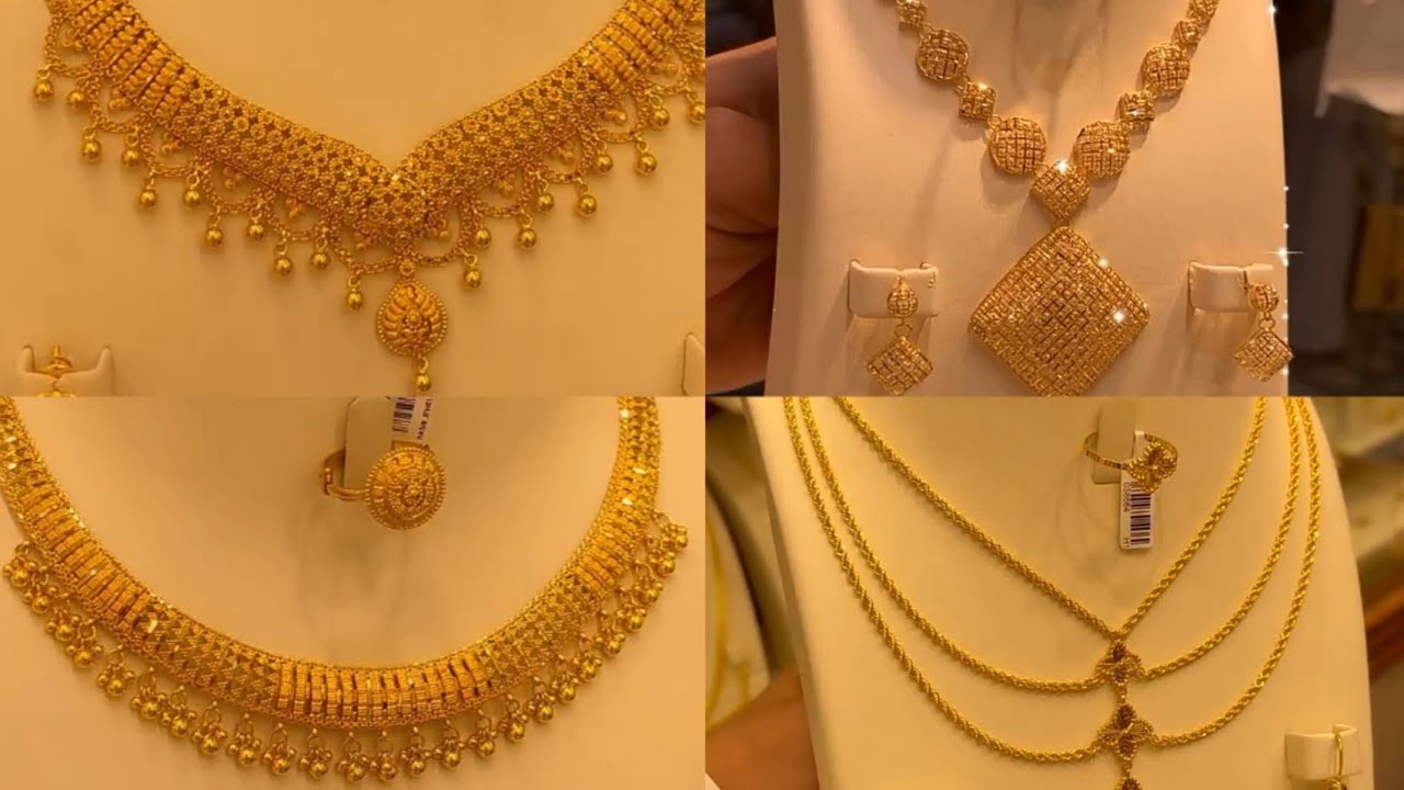 Bridal Gold Necklace Set Design 2024 | Lastest Gold Jewelry Design ...