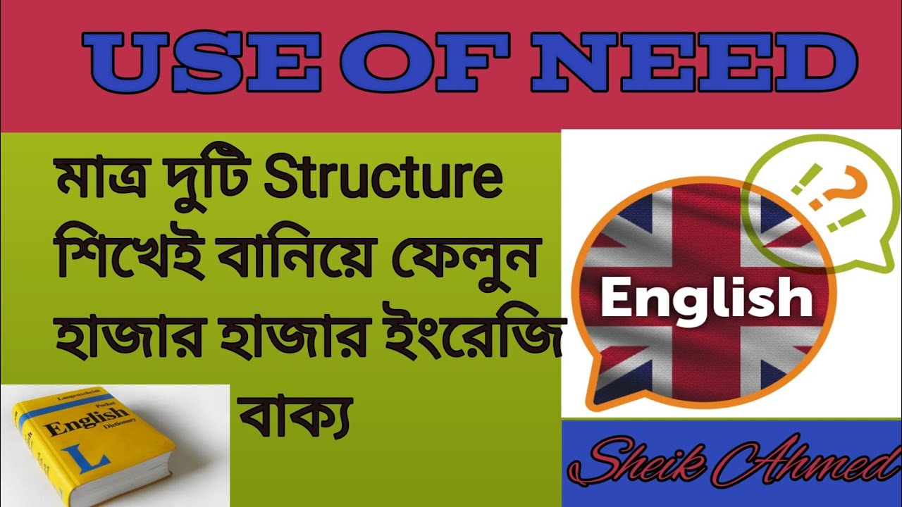 Use of need for Daily spoken English || দৈনন্দিন ব্যবহৃত ইংরেজি বাক্যে ...