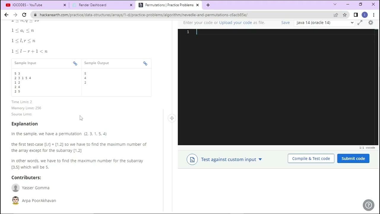HackerEarth Permutation Challenge - YouTube