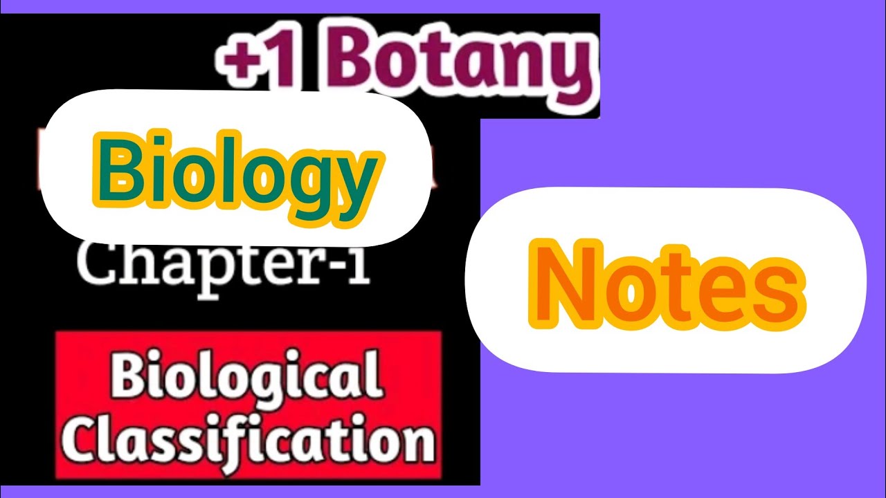 Plus One Botany Chapter 1 Biological Classification Notes - YouTube