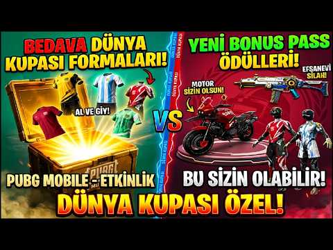 😍BEDAVA FORMALAR GELDİ | NASIL ALINIR | DÜNYA KUPASI ETKİNLİĞİ YENİ BONUS PASS A19 | PUBG MOBILE