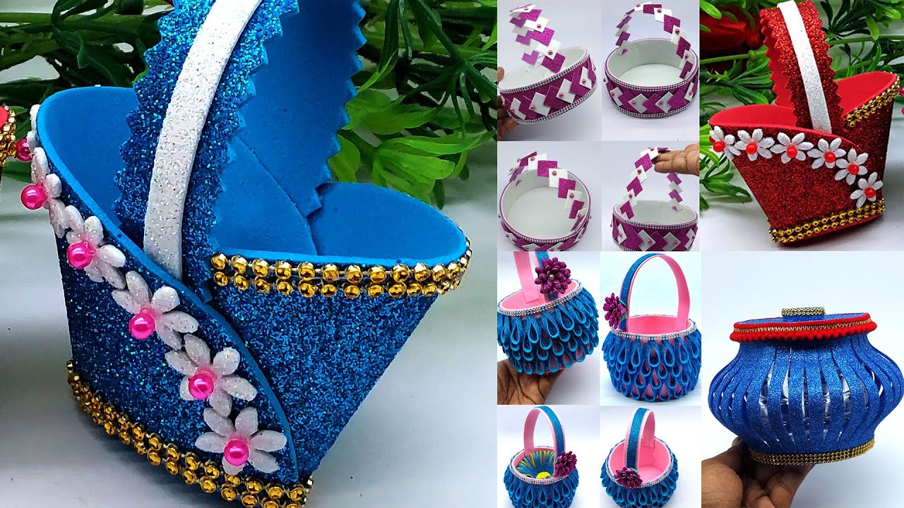 4 Types Of Basket - Beautiful Craft Ideas - How to Make Basket - DIY ...