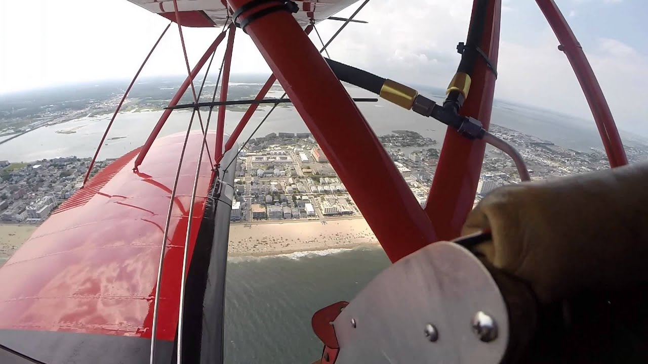 Bi Plane Ride over Ocean City - YouTube