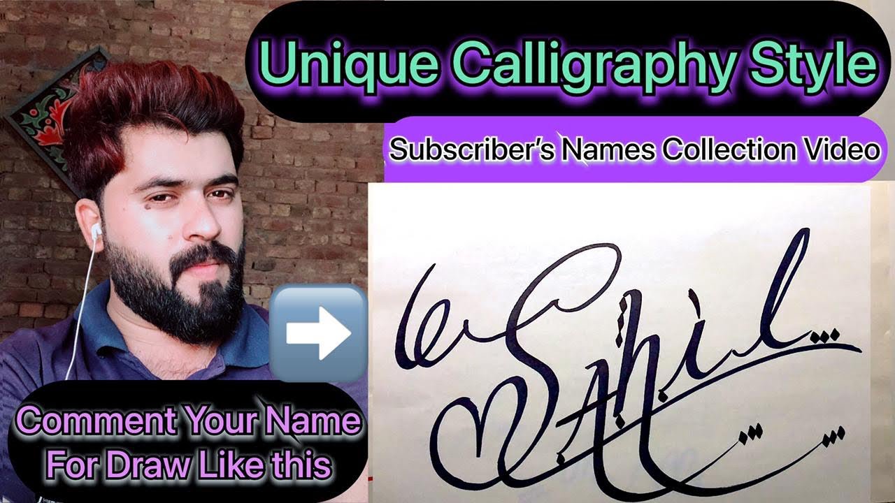 How to Sketch Subscribers Names Calligraphy | #22 | How to Write And ...