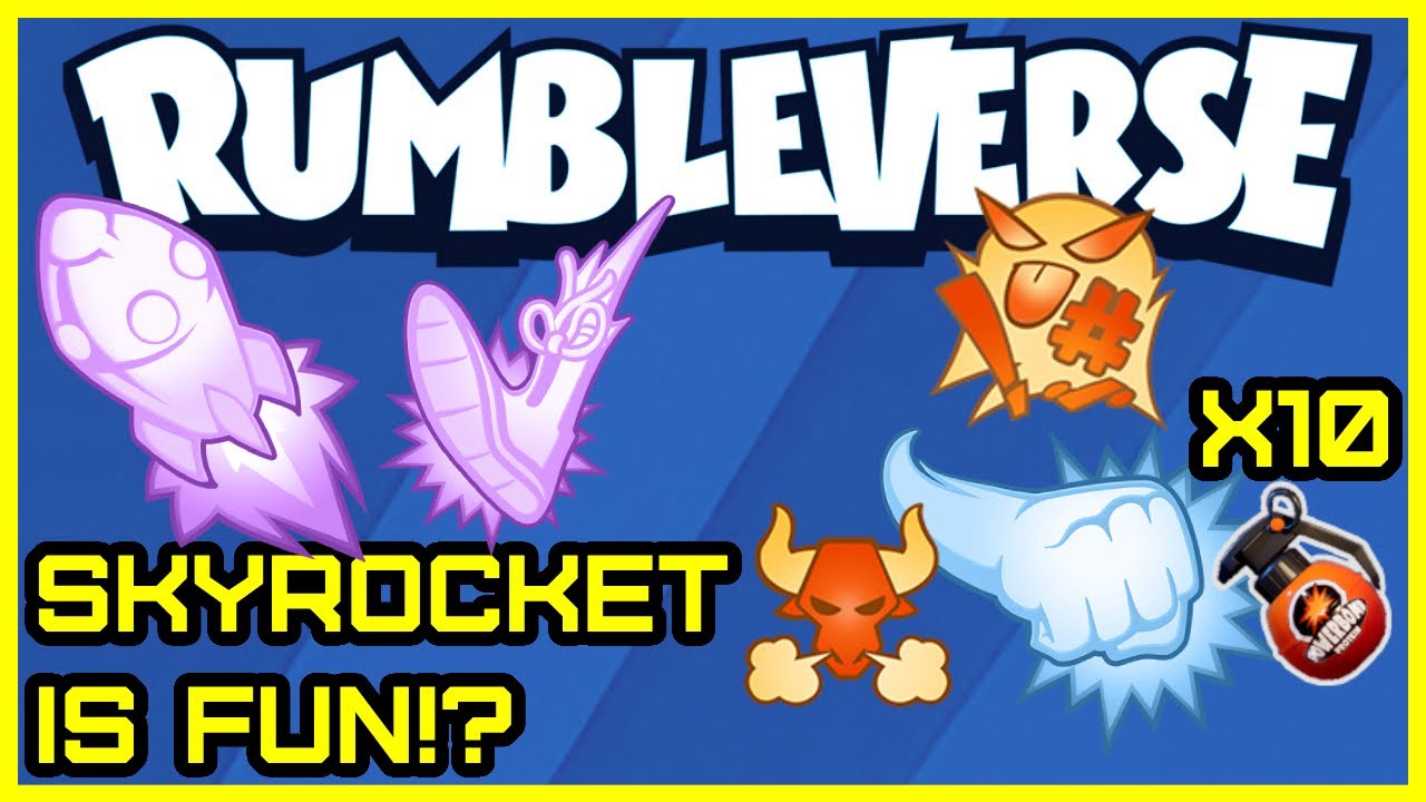 10 Red Pods with Rude / Temper Perk?! Skyrocket is fun!? | Rumbleverse ...