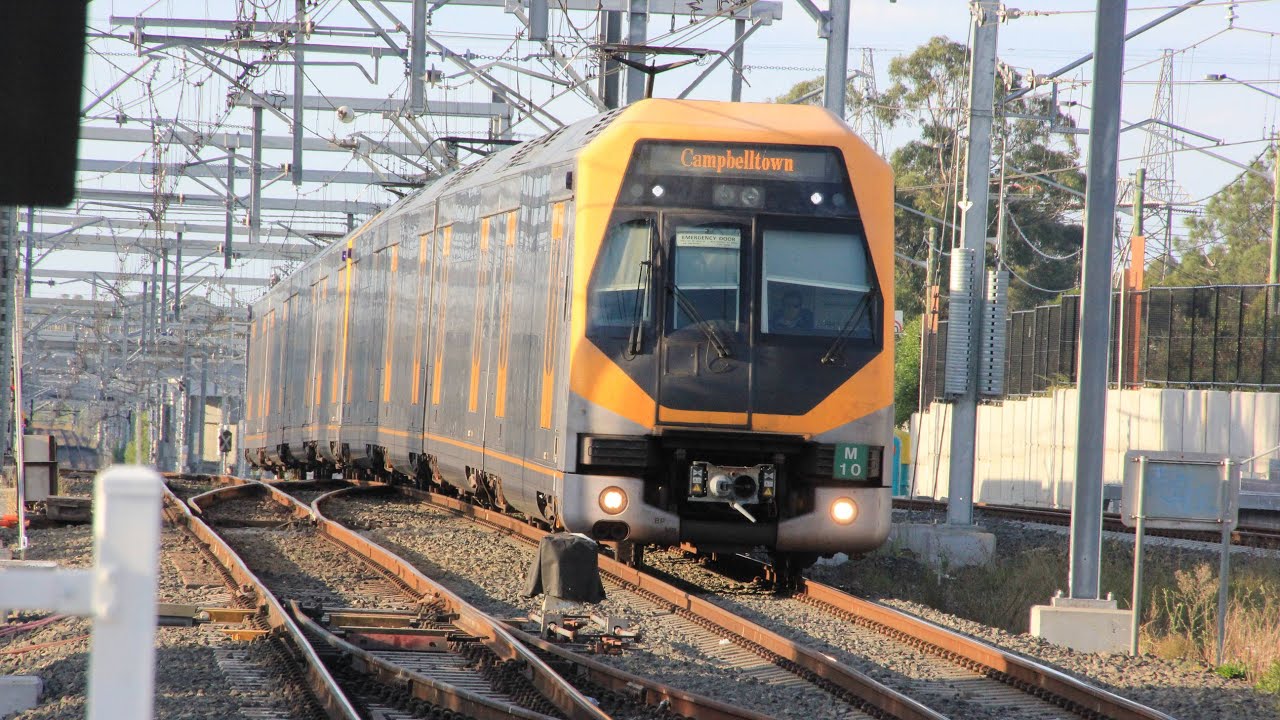 Sydney Trains: Millennium M10+M22 Arriving & Departing Glenfield, for ...