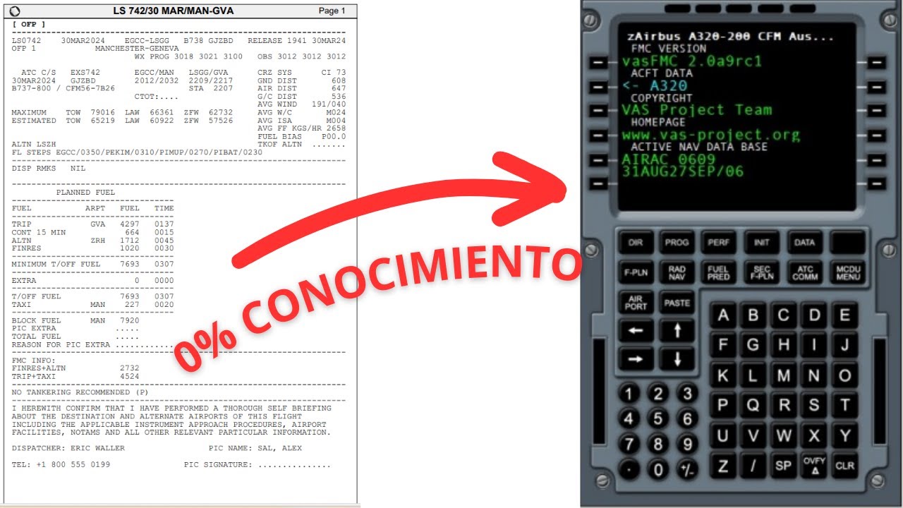 Domina el PLAN de VUELO del A320 NEO: Tutorial Completo de FMC Paso a Paso - YouTube