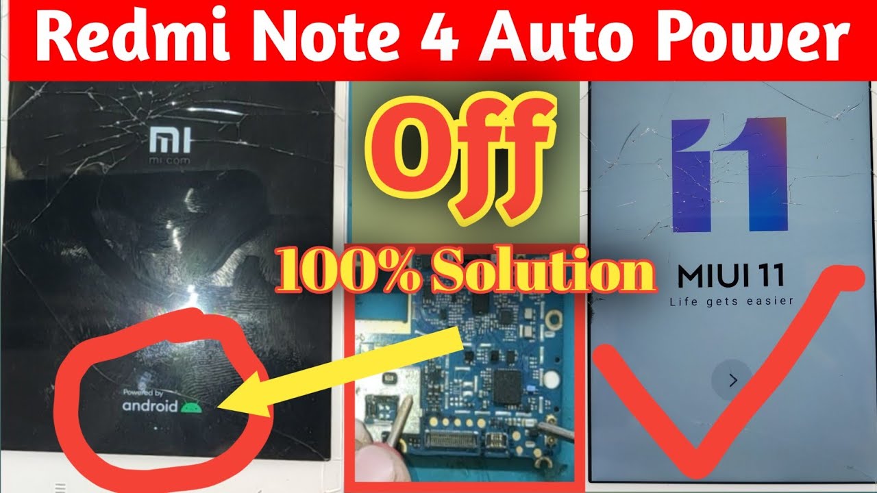 Redmi Note 4 Auto Restart Solution//Mi Note 4 Booting Off Dead problem ...