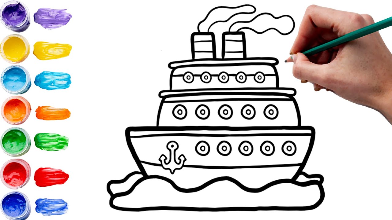 Ship Drawing ⛵️ 🚢🚤 How to Draw Ship Tutorial Step by Step - YouTube