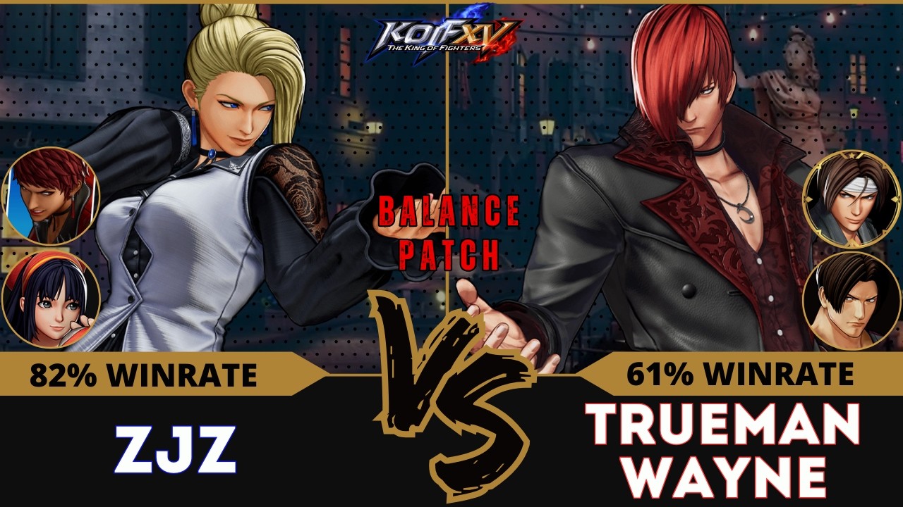 KOF XV🕹️ ZJZ (Mature/Vice/Nakoruru) vs TRUEMAN WAYNE (Kyo/Iori/Kim)🕹 ...