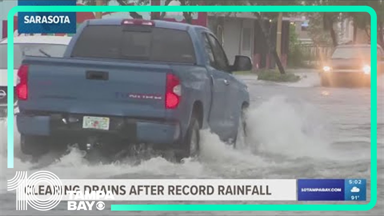 Sarasota flooding clears a week after record-breaking rainfall - YouTube
