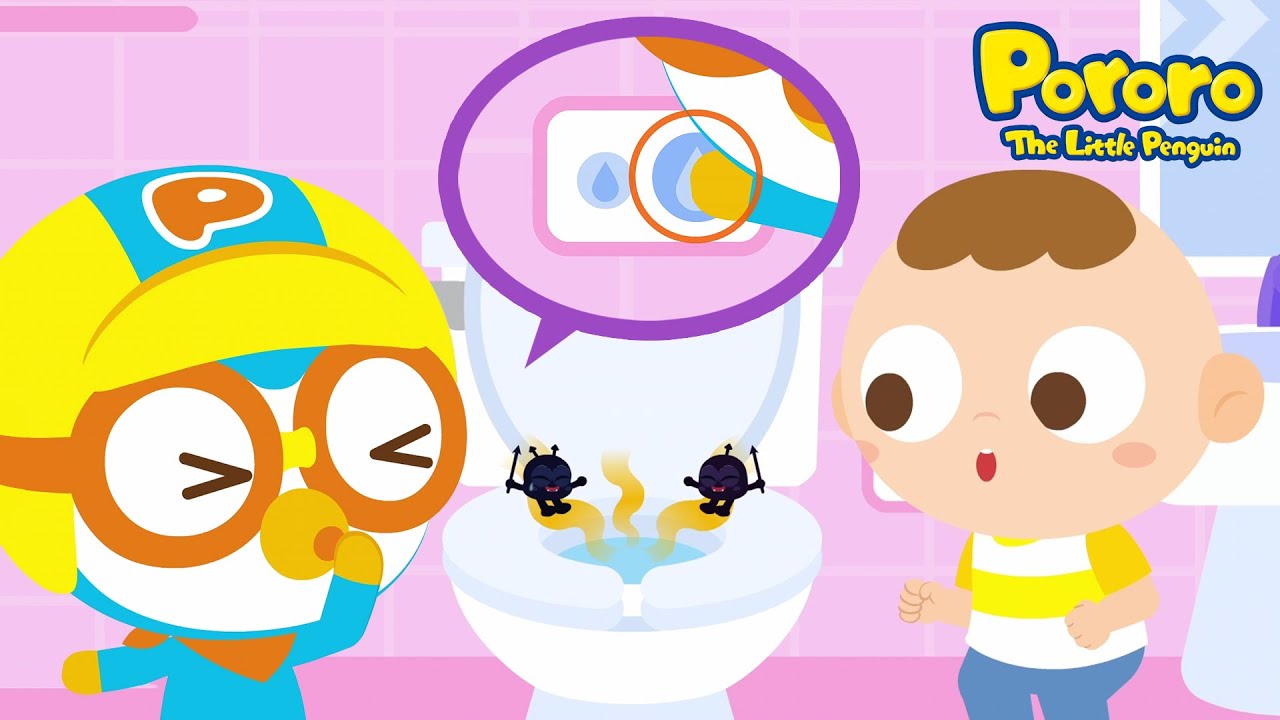 Pororo's Potty Time | Flush Your Poo! Squeaky Clean! | Learn Healthy ...