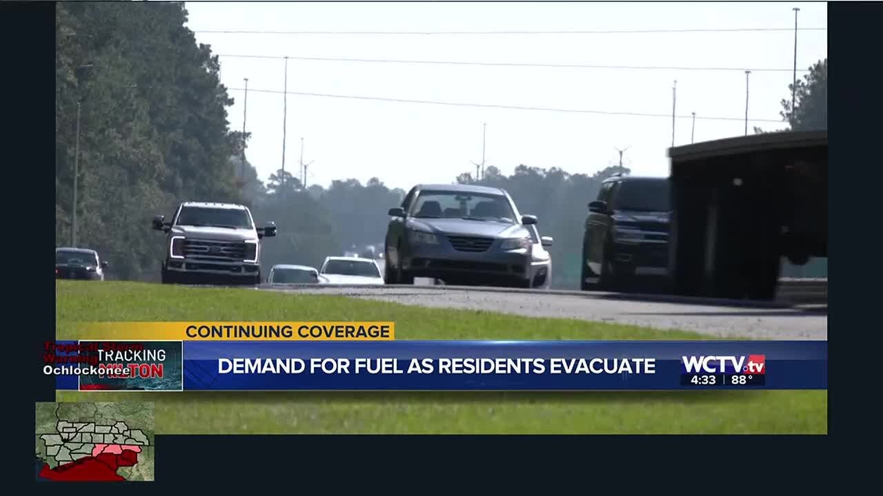 Fuel in high demand as Florida highways back up during Milton ...