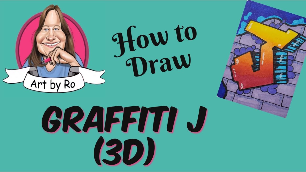 How To Draw Graffiti J 3d Youtube