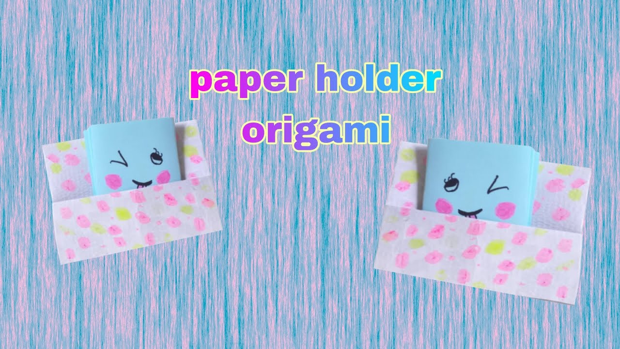 Origami Paper Stand / DIY Cat Pusheen Holder - YouTube