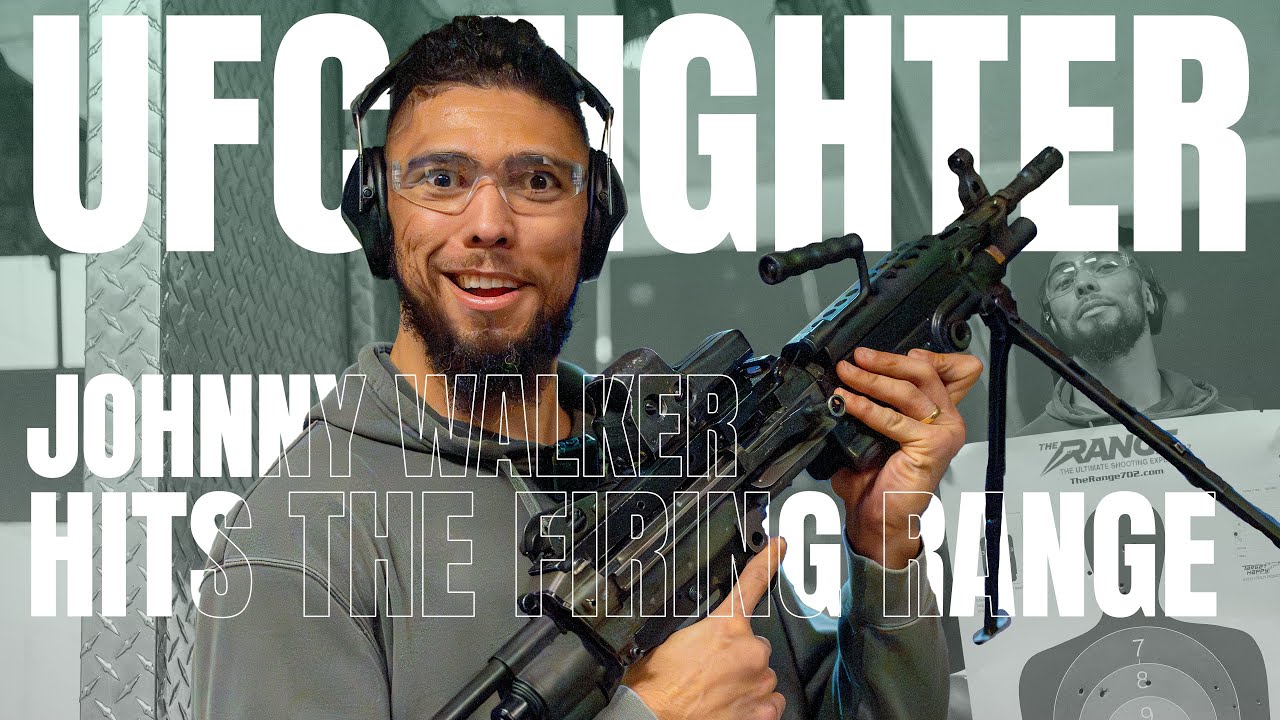 Johnny Walker trades the Octagon for the gun range! - YouTube