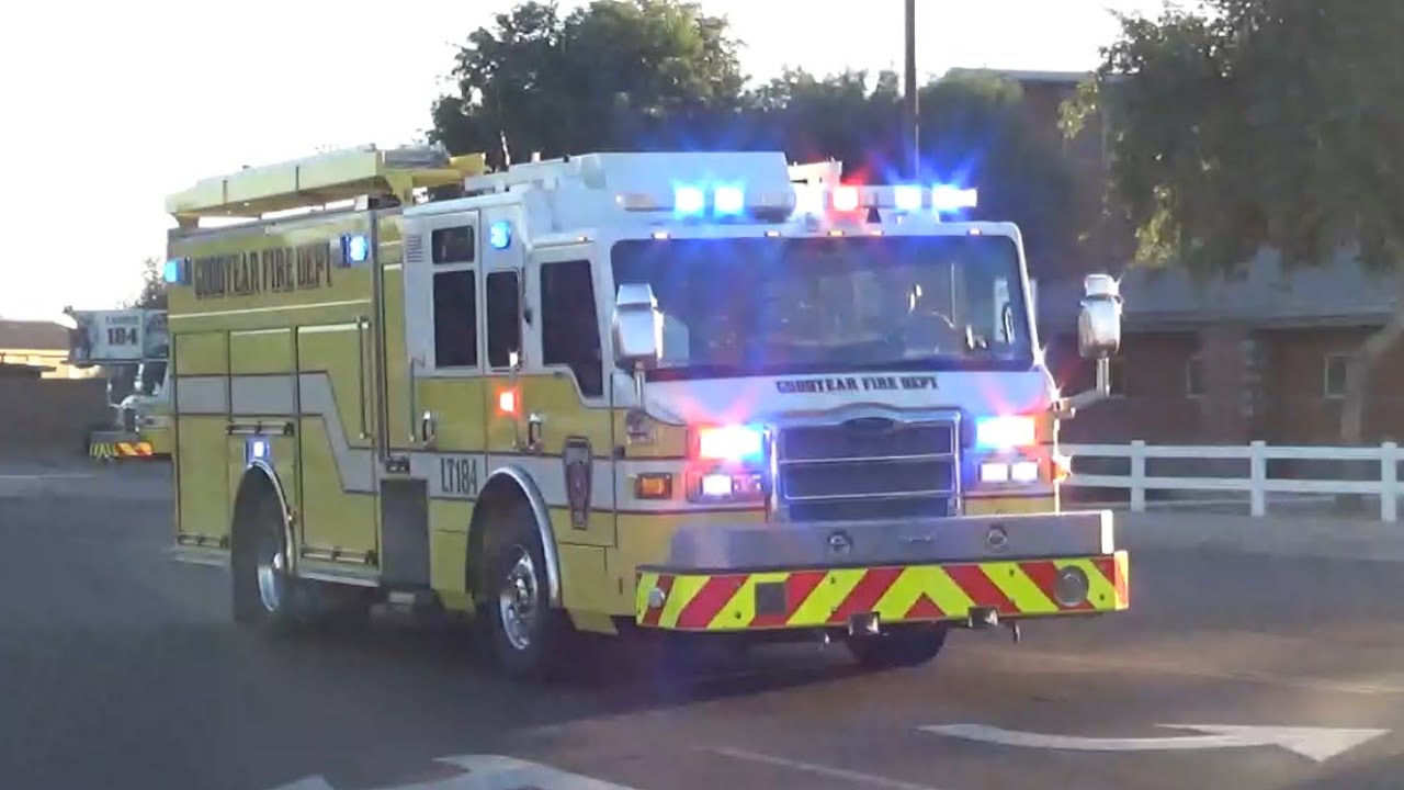Ladder Tender 184 Responding [Goodyear Fire Dept.] - YouTube