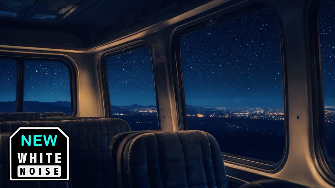 Night BUS Ride Sound Interior BUS Ambience |10 Hours White Noise Sleep ...