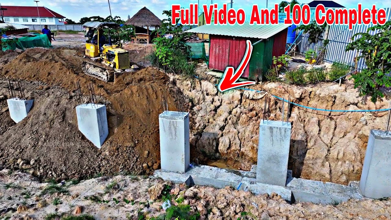 Full Video!! Plan Landfill By Komat’su D20P Dozer Pushing Soil And 5Ton ...