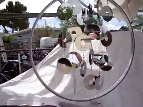 Wind Chime Hard Drive Disks - YouTube