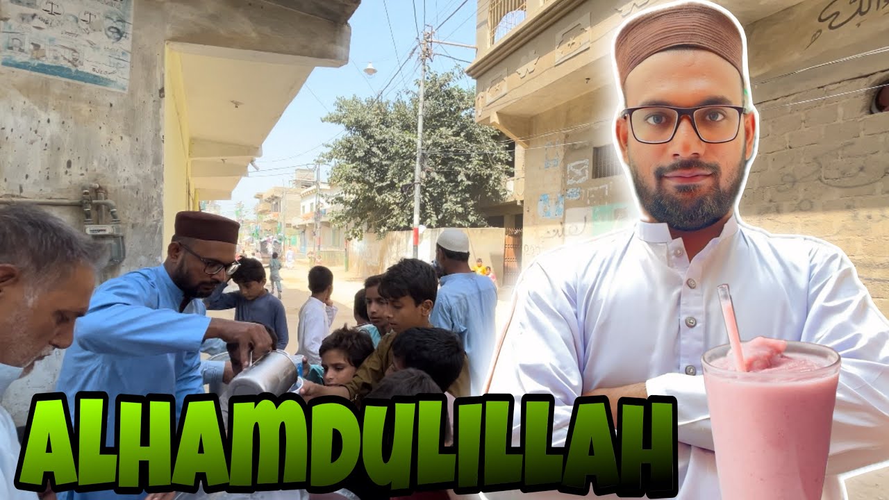 12 Rabi ul Awal Juice Distribution 😍 || Haseeb Ahmed Bhatti - YouTube