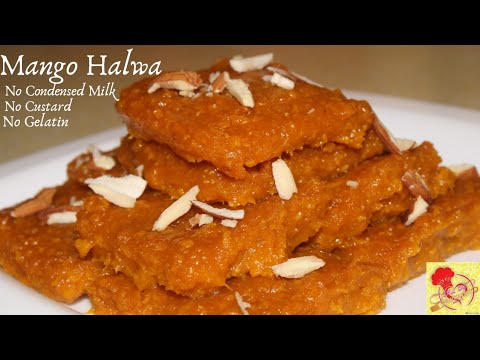 Mango Halwa Recipe | Mango Halwa - No Condensed Milk, No Custard, No ...