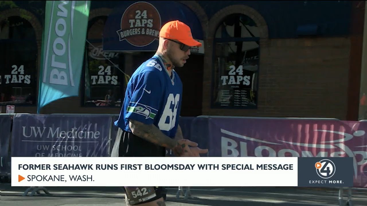 Former Seahawk runs first Bloomsday with special message - YouTube