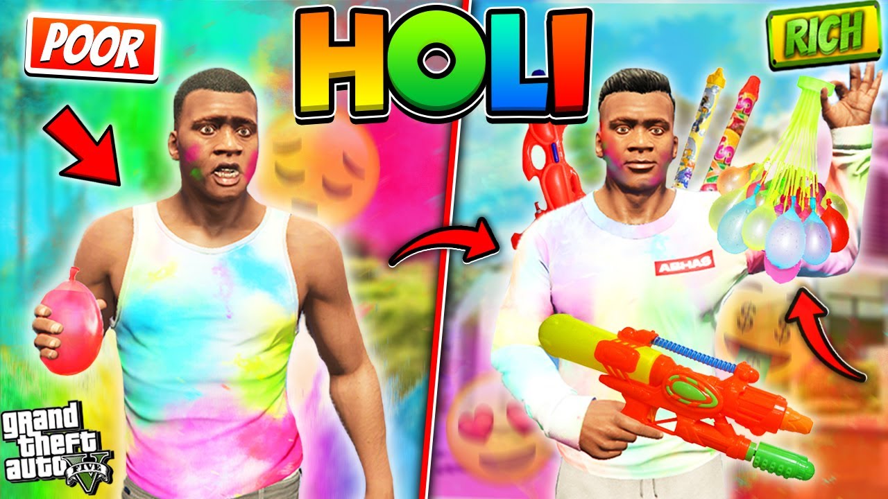 😂GTA 5 : Playing HOLI in GTA 5! - YouTube
