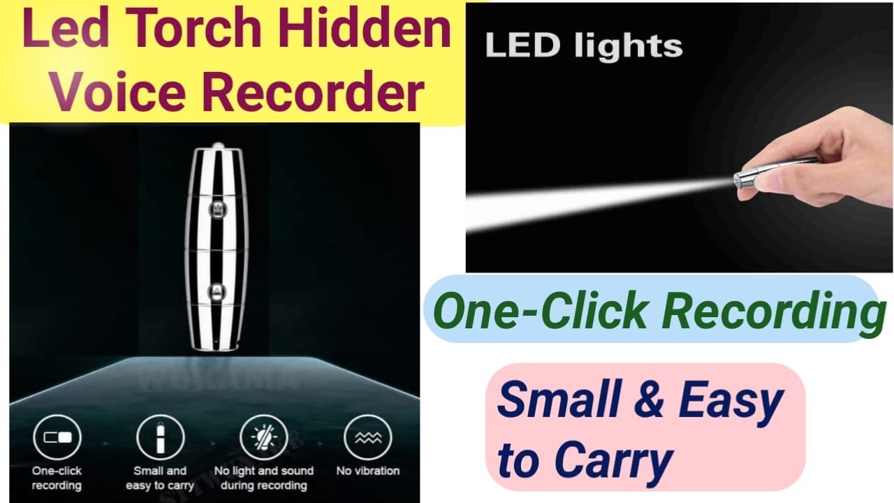 World Smallest Hidden voice recorder Torch Shape 16 gb inbuilt ...