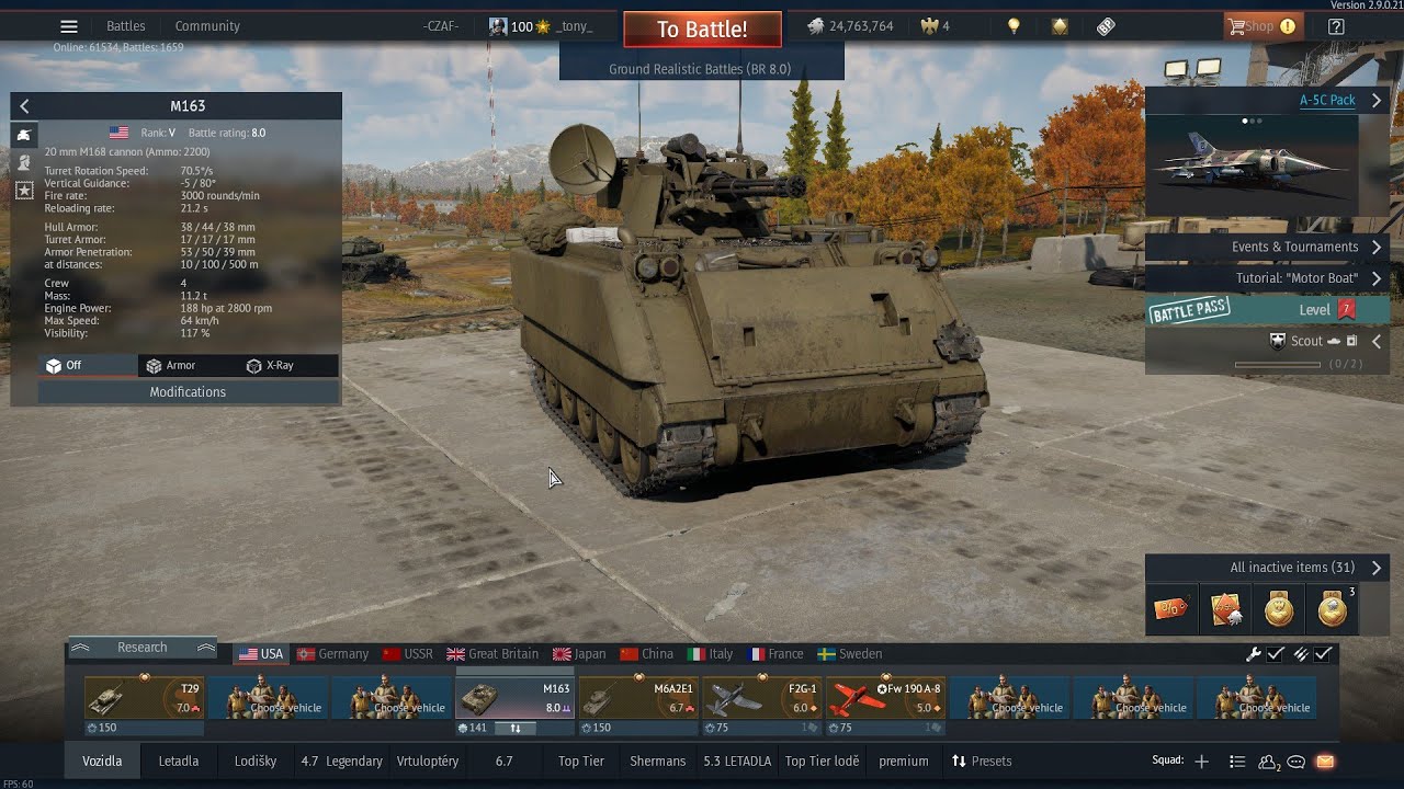 War Thunder Update "Direct Hit" M163 Sound - YouTube