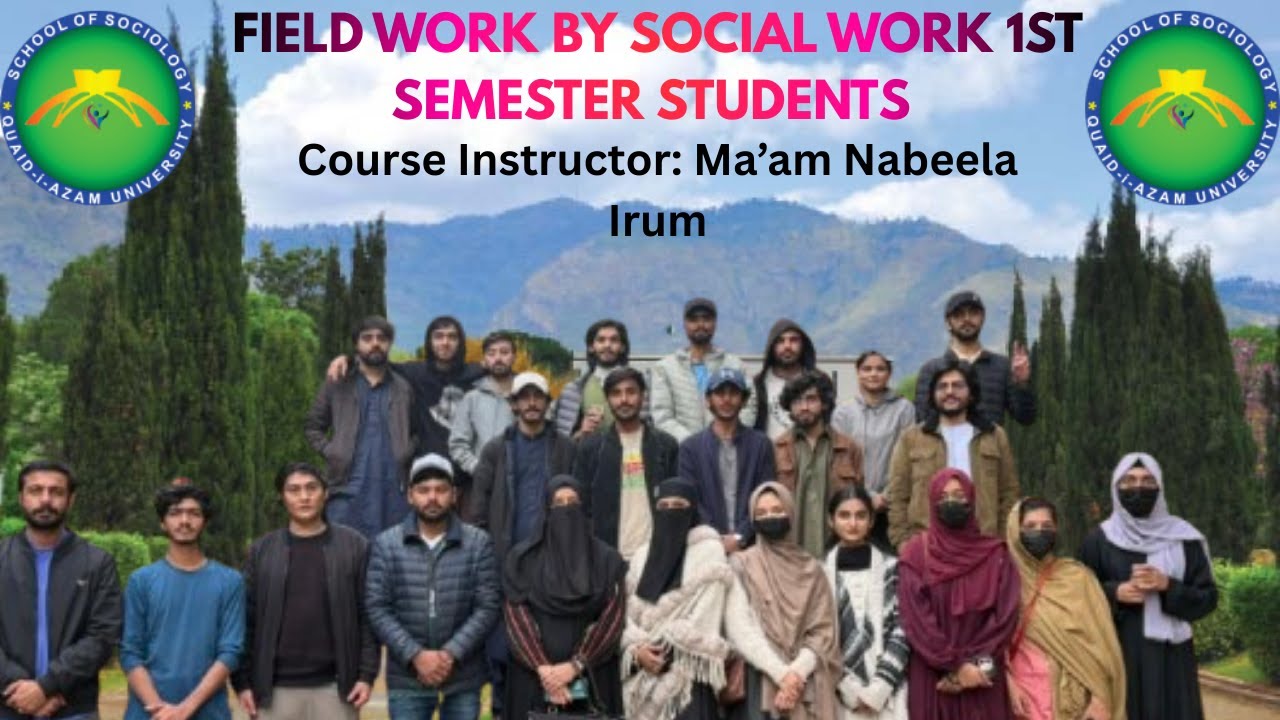 Field work by social work 1st semester students ☺️|Quaid e Azam ...