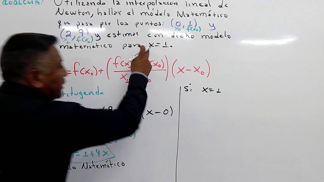 INTERPOLACION LINEAL DE NEWTON ejemplo - YouTube