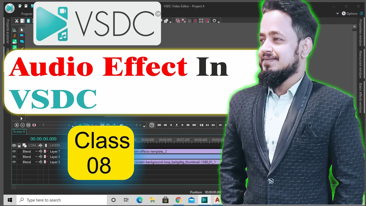 Audio Effect Tutorial In VSDC Free Video Editor In Hindi/Urdu - YouTube