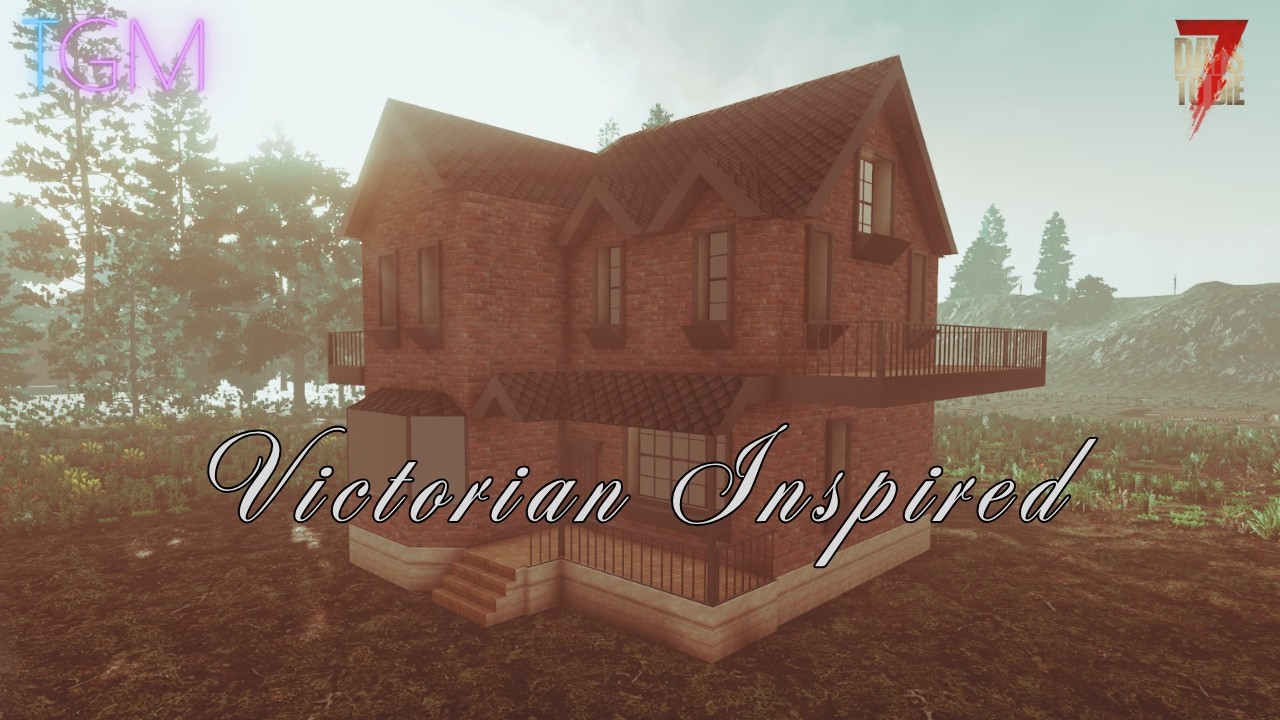 Victorian Inspired Multiplayer House Base Build In 7 Days To Die - YouTube