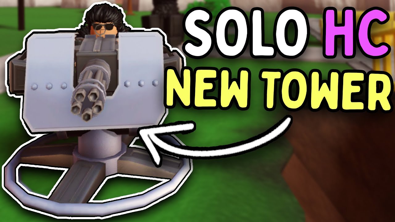 SOLO HARDCORE WITH NEW OP GATLING GUN TOWER | Tower Defense Simulator ...