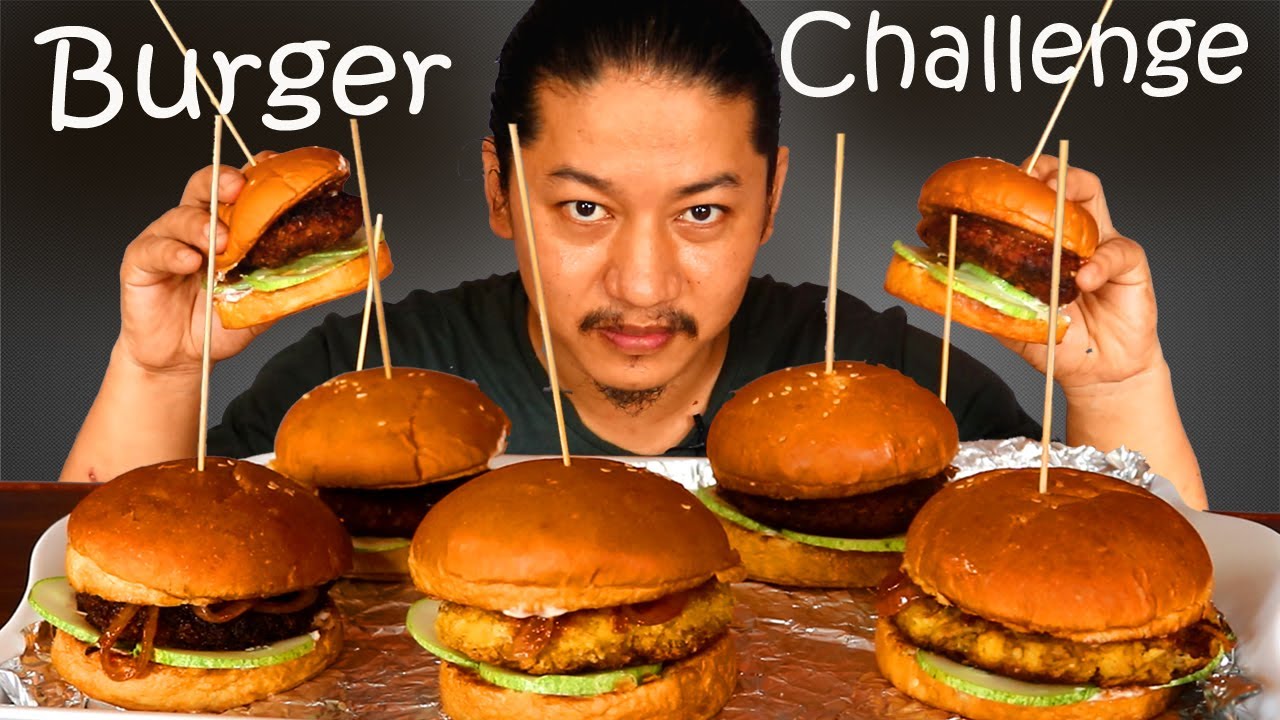 5 Burgers in 10 minutes Challenge - YouTube