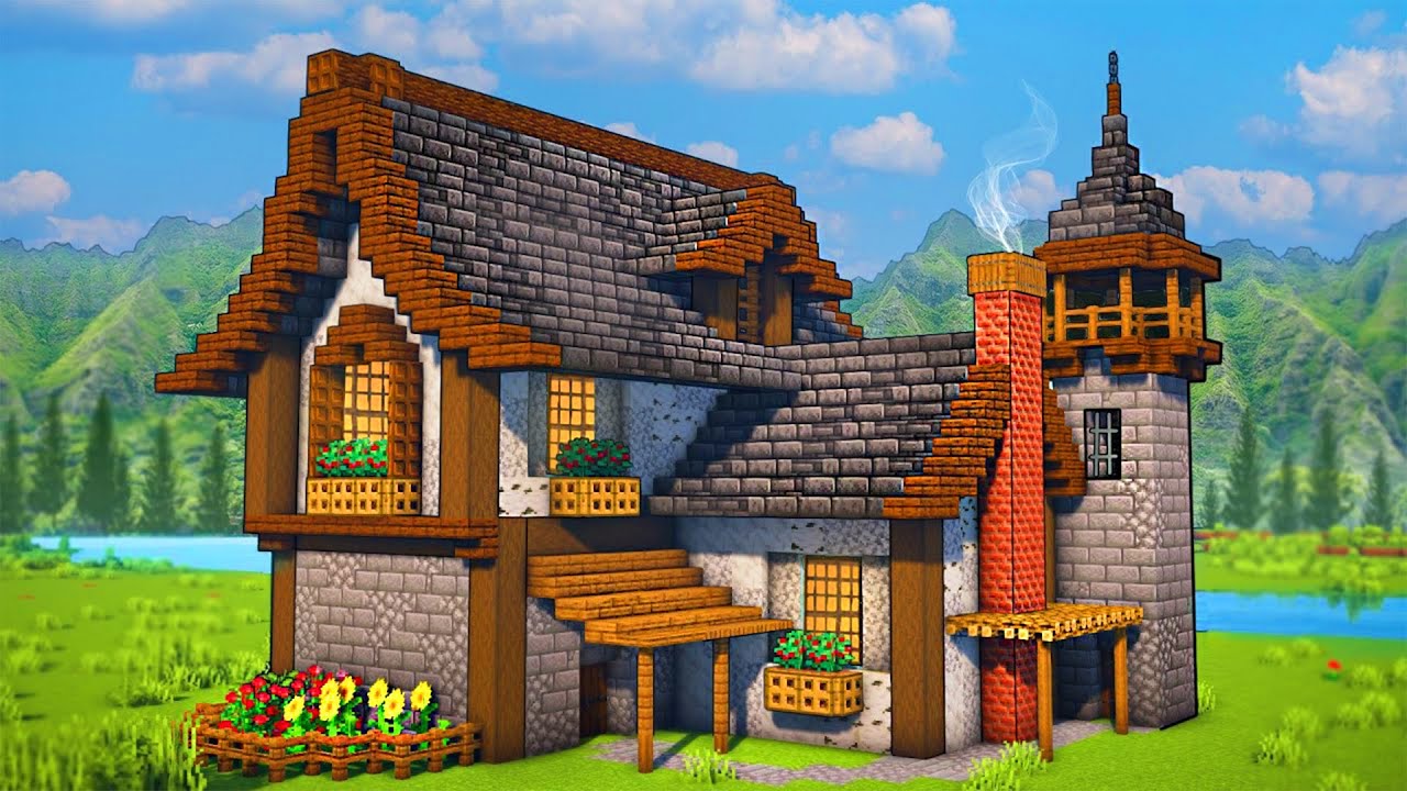 Minecraft: Small Medieval House Tutorial - YouTube