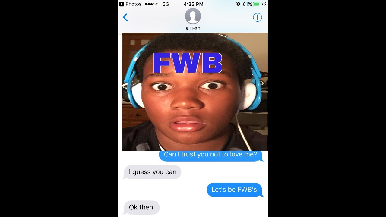 SONG LYRIC TEXT PRANK ON A FAN - FWB by KSI - YouTube