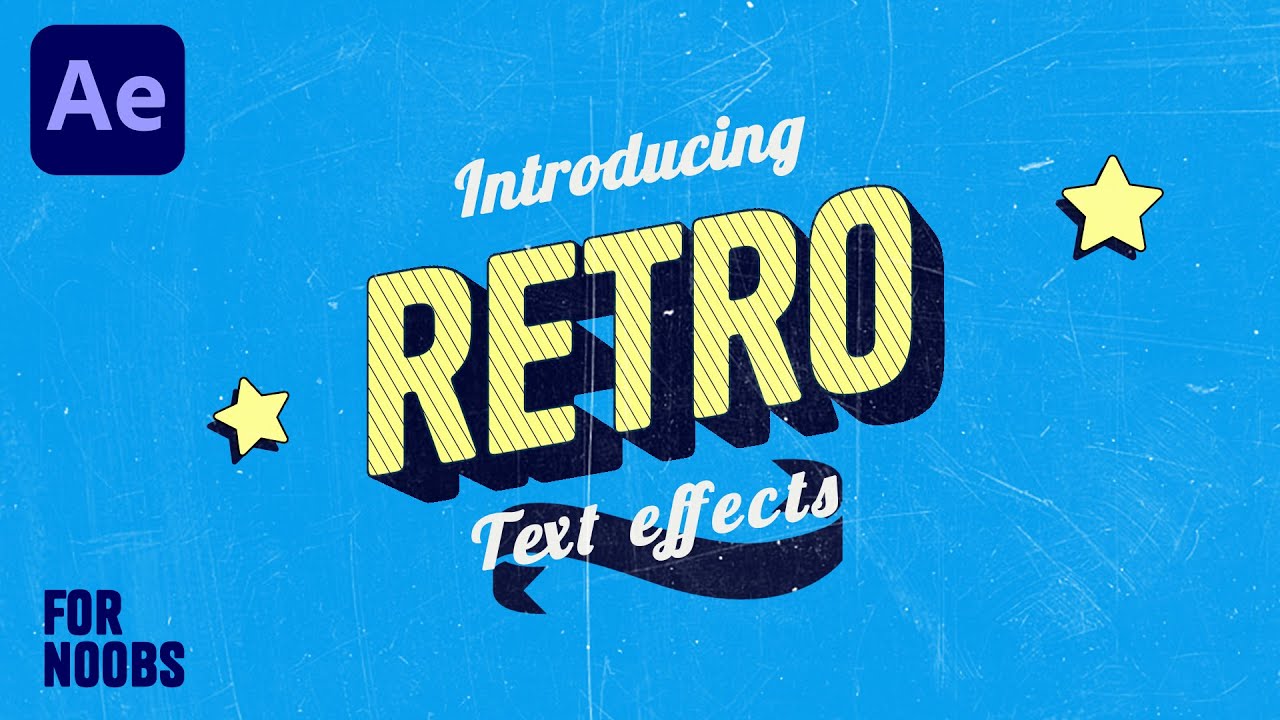 Retro Text Animation in After Effects - YouTube