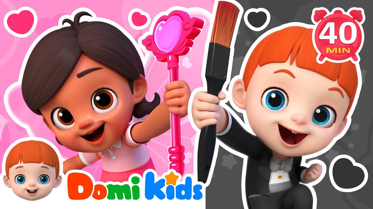 Pink or Black? 🎨 Color Fun With Domi Kids! | Sing Along to Kids Songs ...