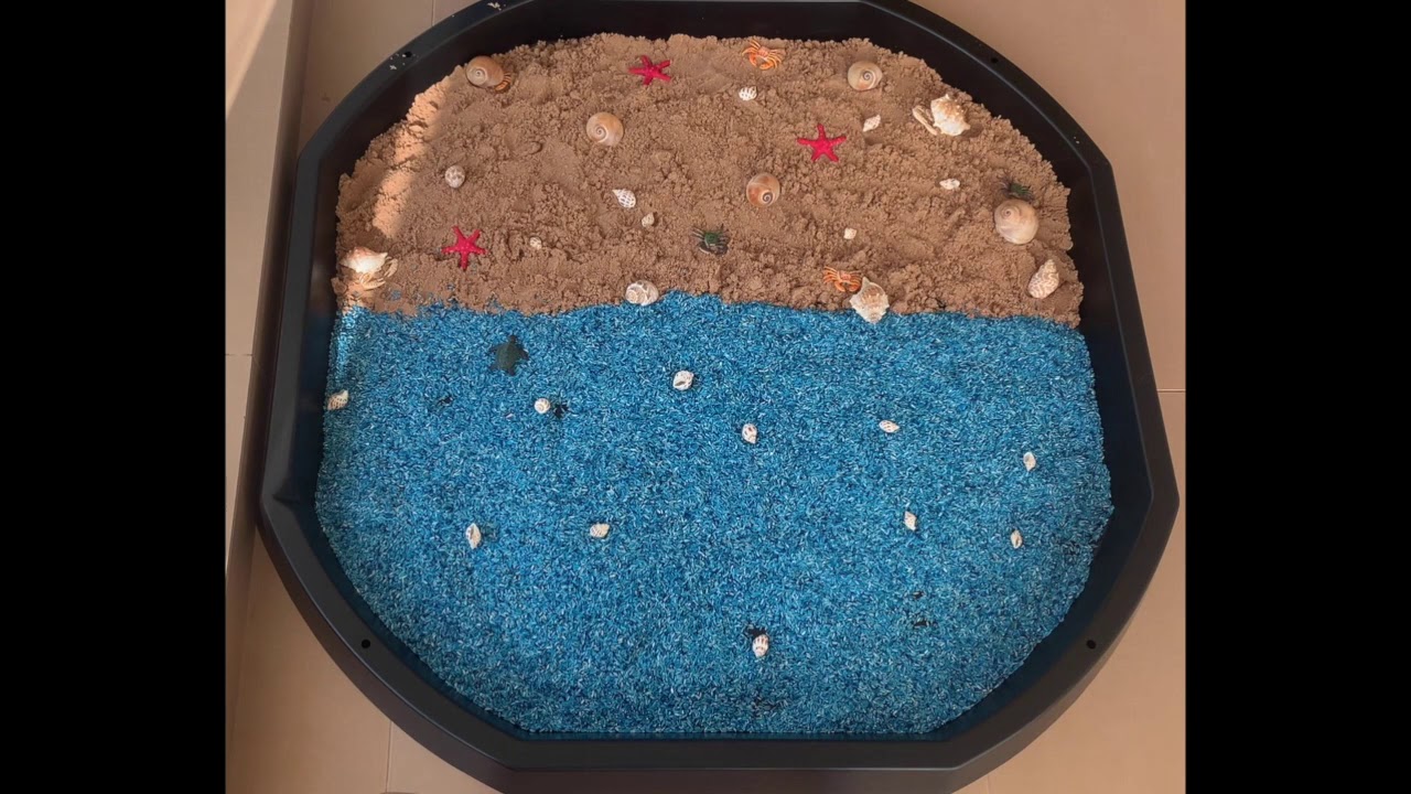 Ocean Themed Tuff Tray - YouTube