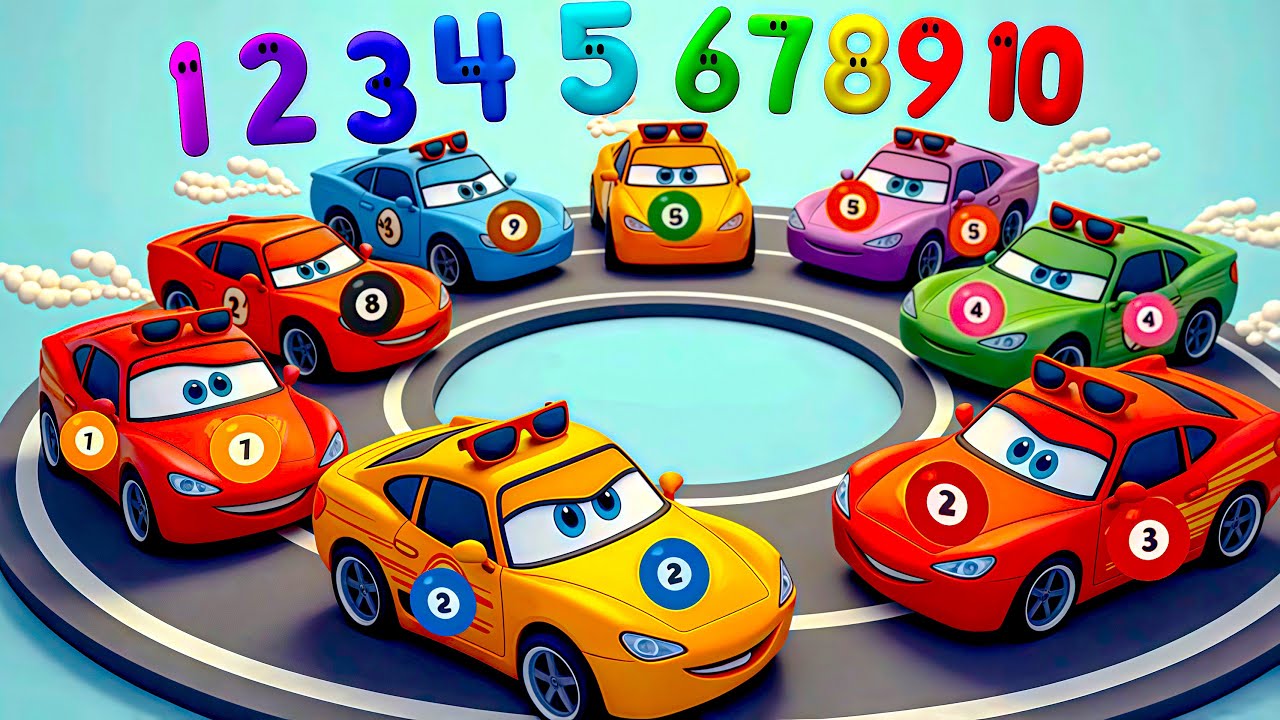Counting With Cars! 🚗 10 Little Cars Song (2025 Official Video) - YouTube