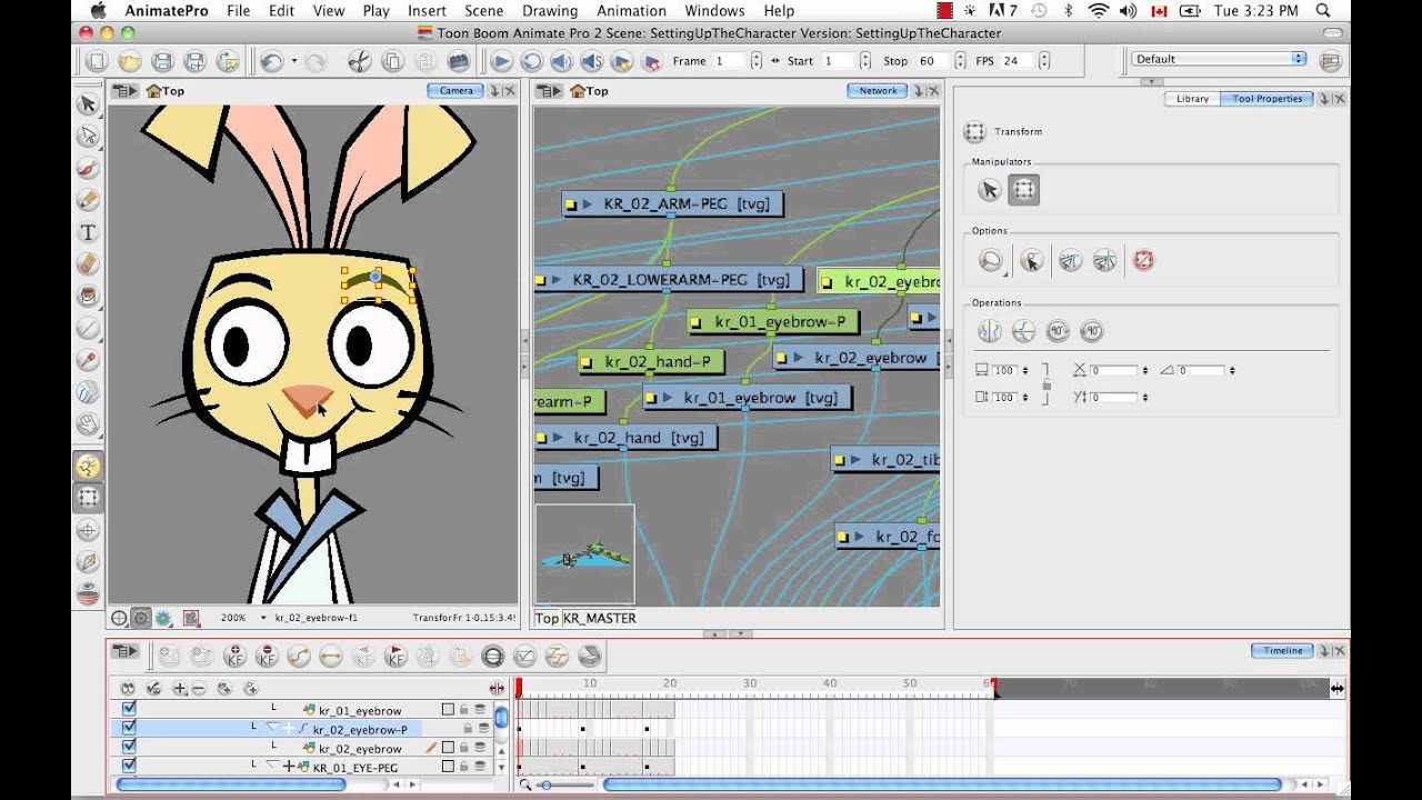Toon Boom Animate Pro 2 Video Tutorials - 82 Setting Up The Character ...